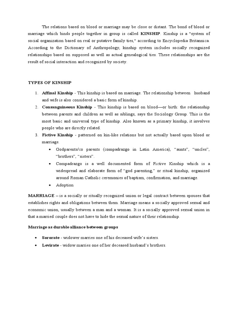 Kinship Ucsp | PDF | Kinship | Marriage