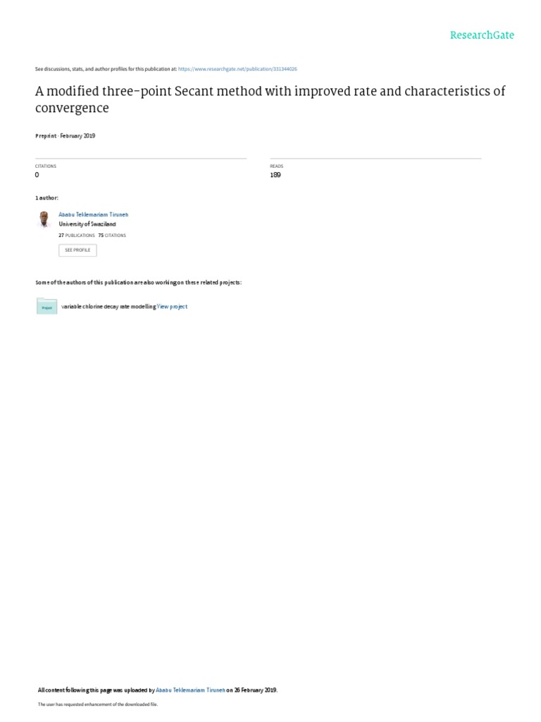 Three Point Secant Method E | PDF | Discrete Mathematics | Mathematical ...