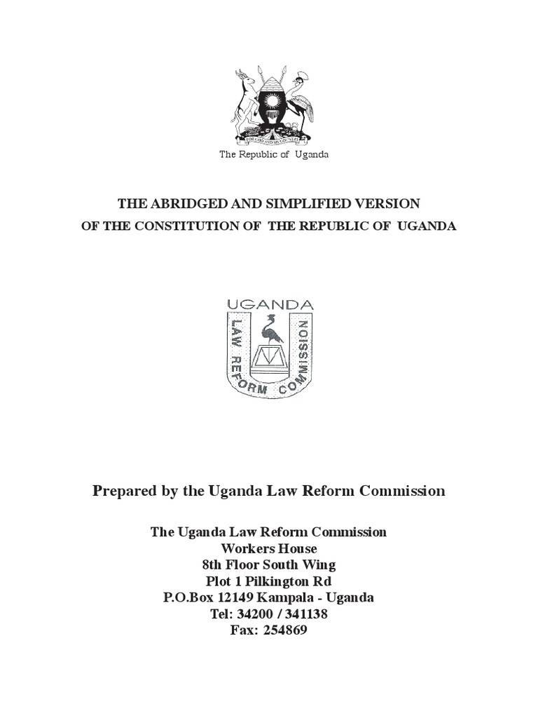 Uganda Constitution 2006 | PDF | Remand (Detention) | Arrest