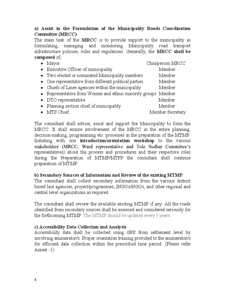 MTMP Preparation and Guidelines | PDF | Map | Accessibility