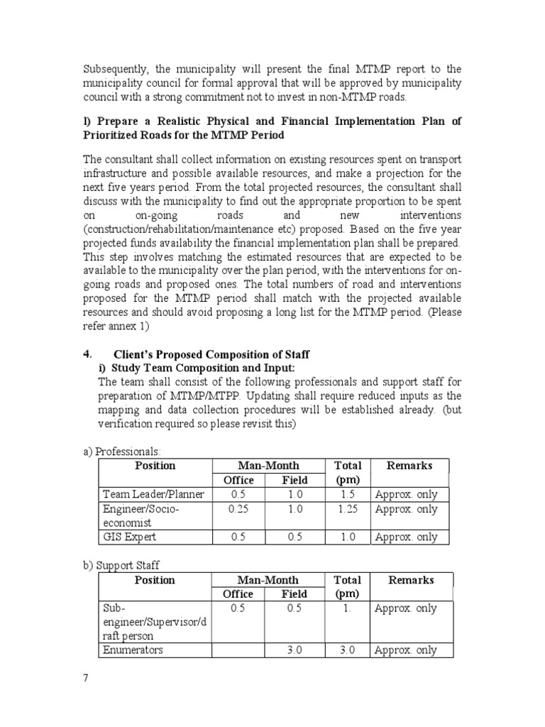 MTMP Preparation Guideline Nepal Municipality3 | PDF | Academic Degree ...