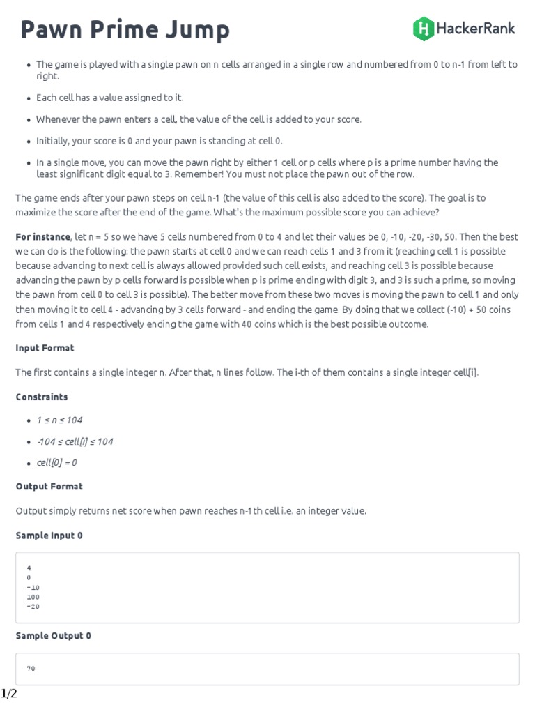 Pawn Prime Jump English | PDF