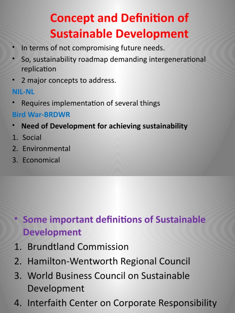 Sustainable Development Definition