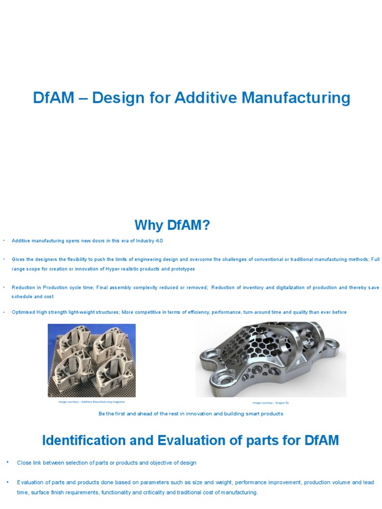 DfAM - Design For Additive Manufacturing | PDF | 3 D Printing | Turbine