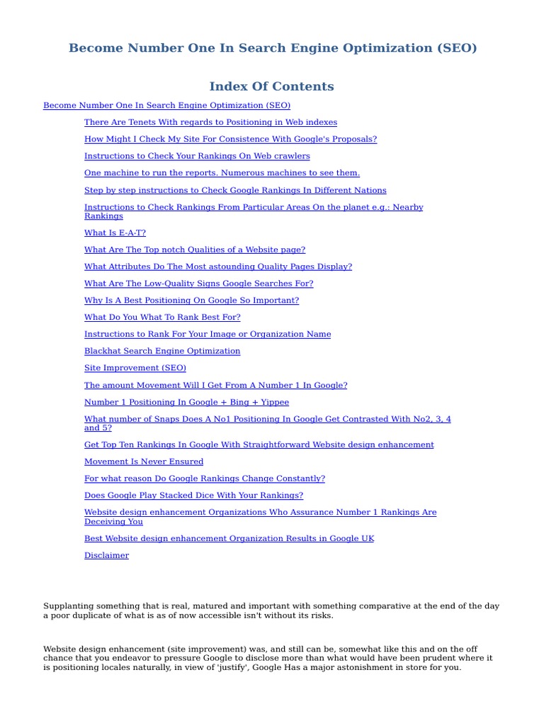 Become Number One in Search Engine Optimization (SEO) How To Rank ...