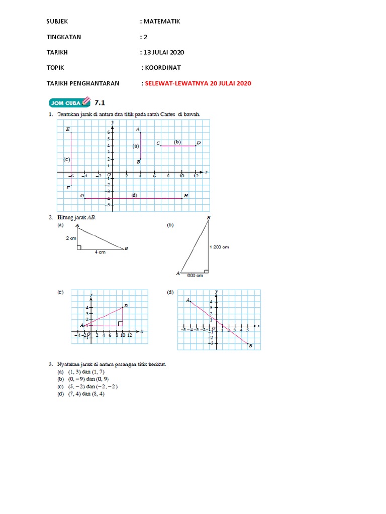 Latihan Matematik Tingkatan 2 | PDF