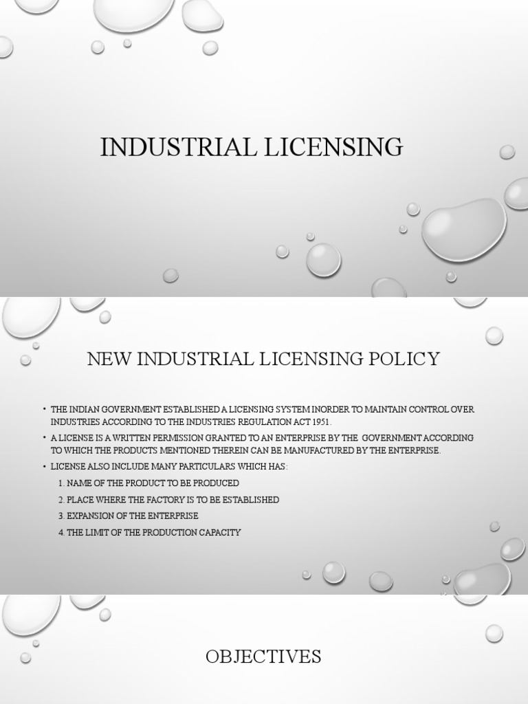 Industrial Licensing | PDF | License | Industries