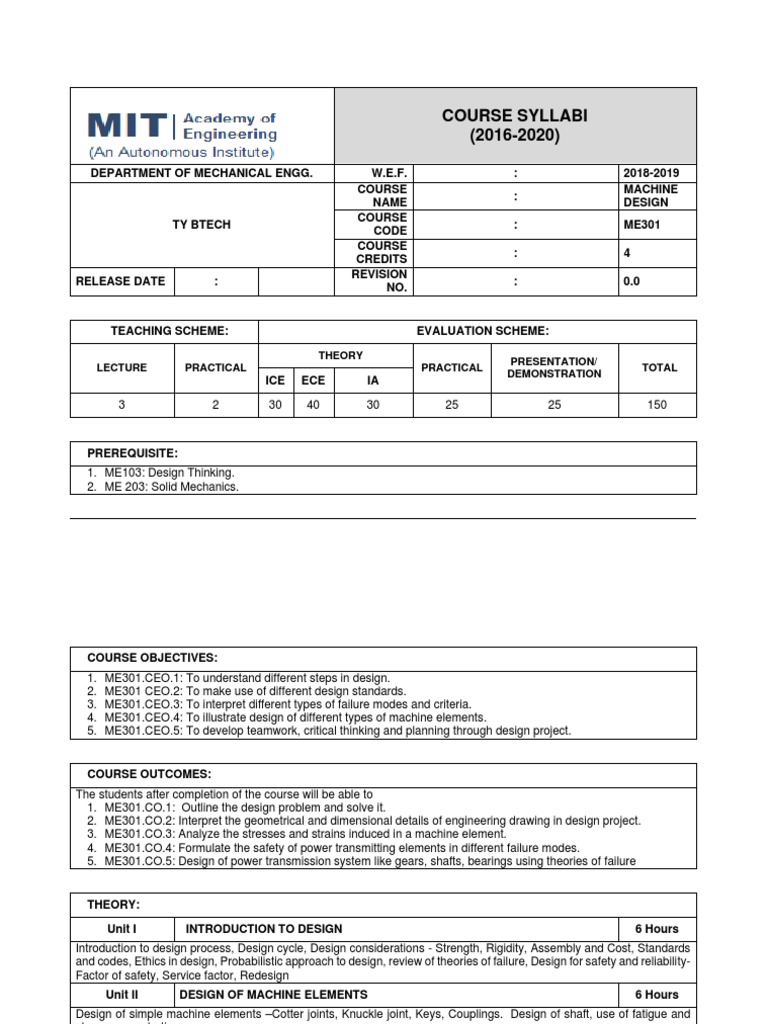 Semester 5 Syllabus | PDF