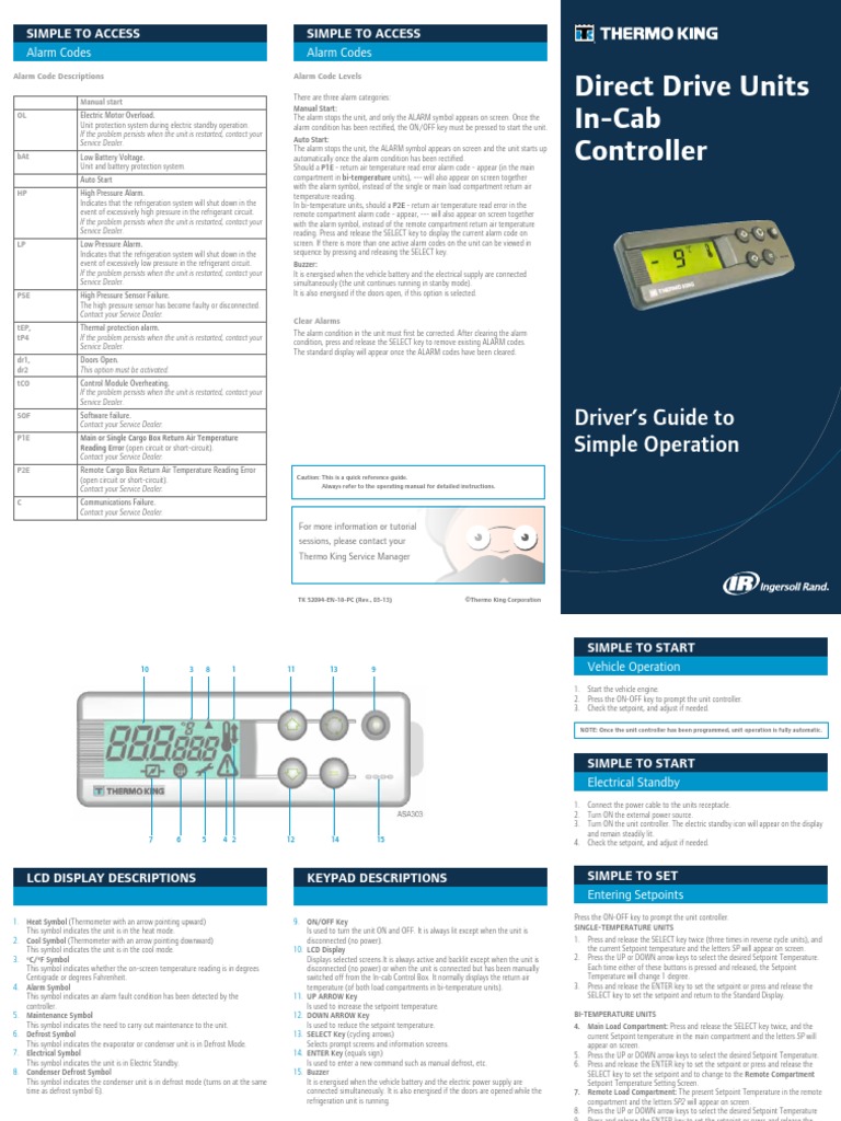 Direct Drive Units In-Cab Controller: Driver's Guide To Simple ...
