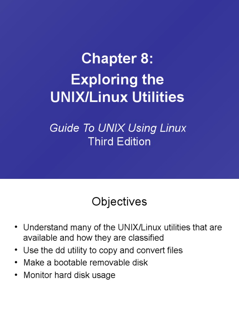 Exploring The UNIX/Linux Utilities | PDF | Unix | Computer File