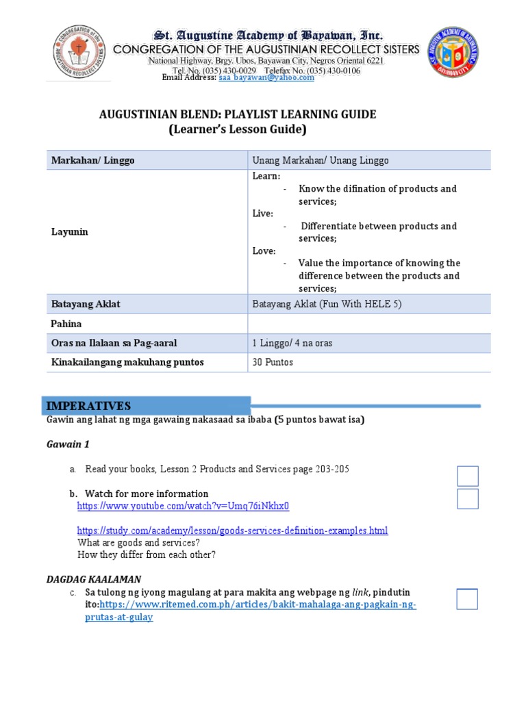 Learners Guide | PDF