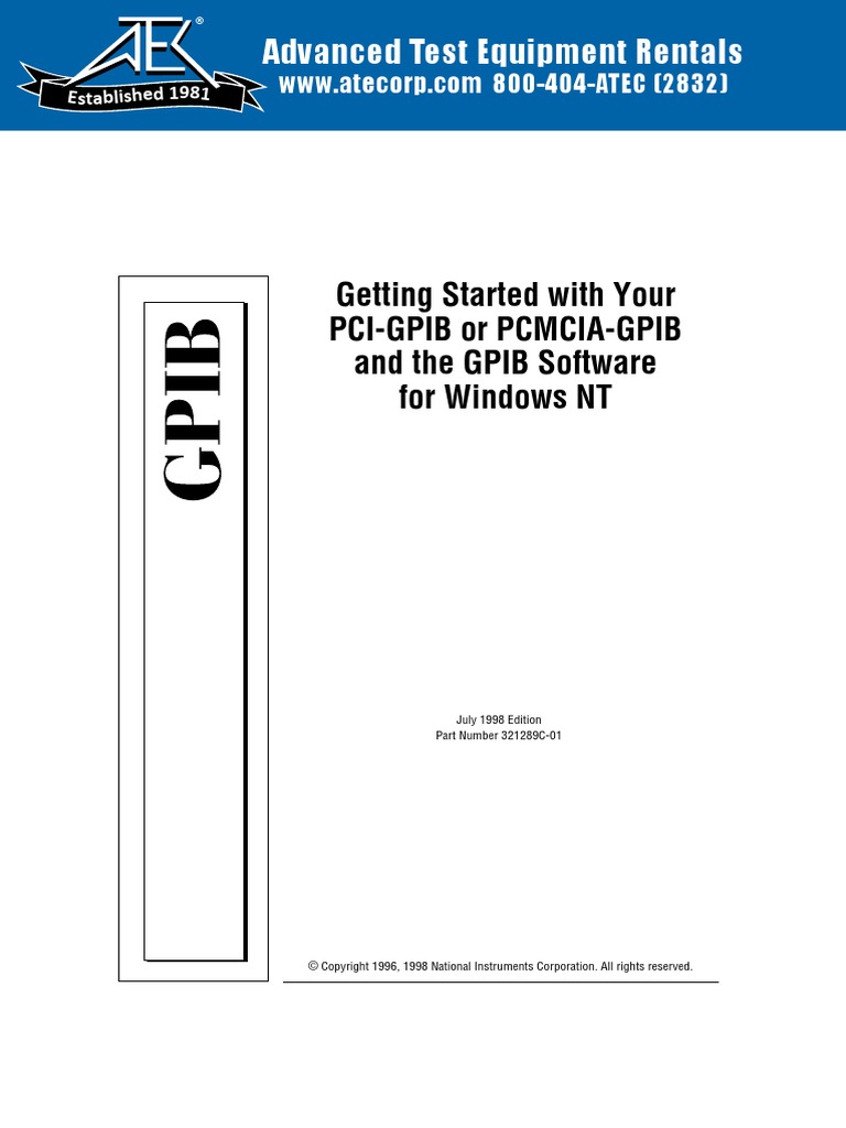 Advanced Test Equipment Rentals: Getting Started With Your Pci-Gpib or ...