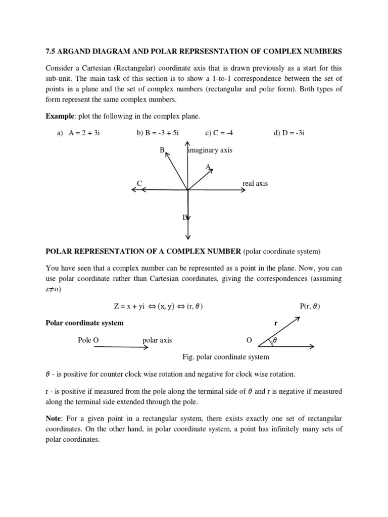 Complex Numbers Note and Exercises | PDF | Complex Number | Cartesian ...