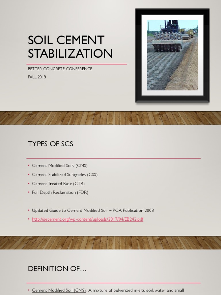 Soil Cement Stabilization: Better Concrete Conference FALL 2018 | PDF ...