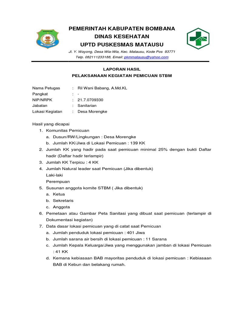 Contoh LPD Pemicuan | PDF