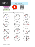 Circle Theorems Practice Questions | PDF | Circle | Euclid