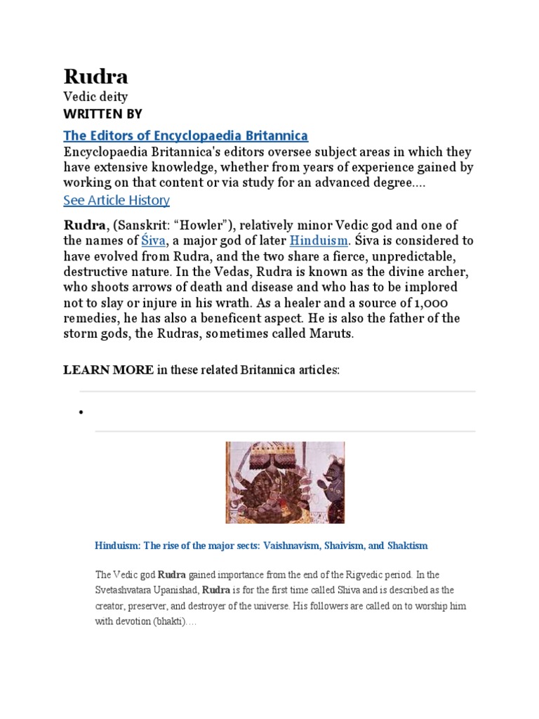 Rudra: Written by | PDF | Vedas | Shiva