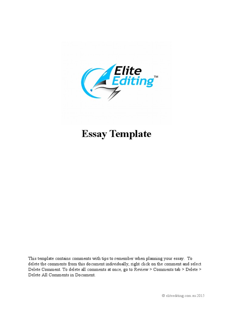 Essay Template | PDF