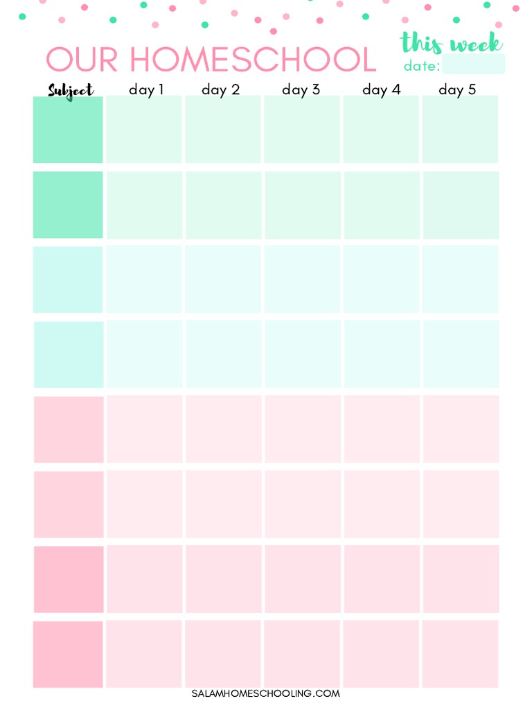 Homeschool Weekly Planner PDF | PDF