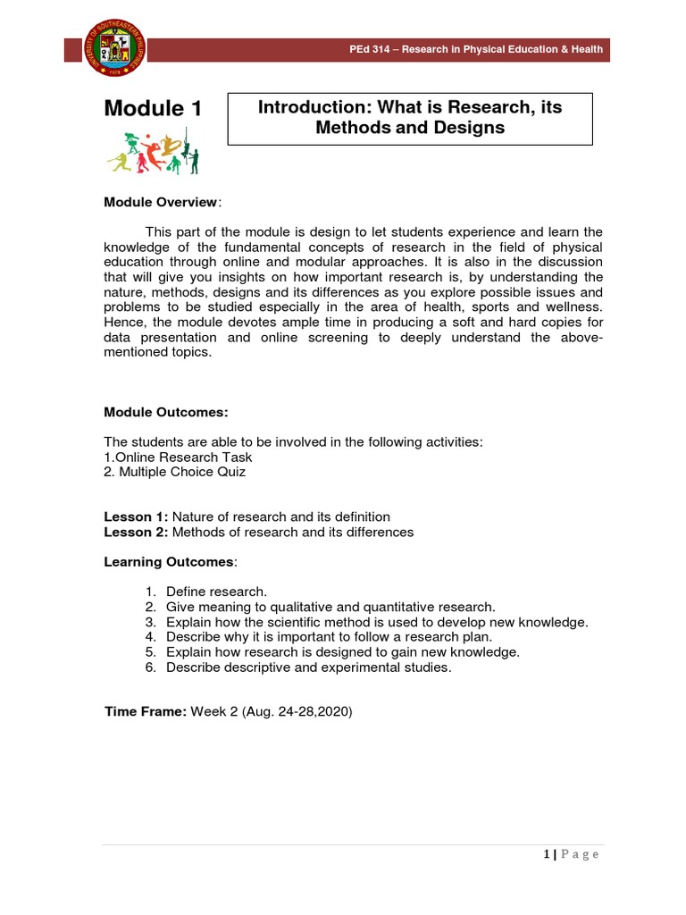PEd314 Module 1.doc - PDF | PDF | Experiment | Placebo