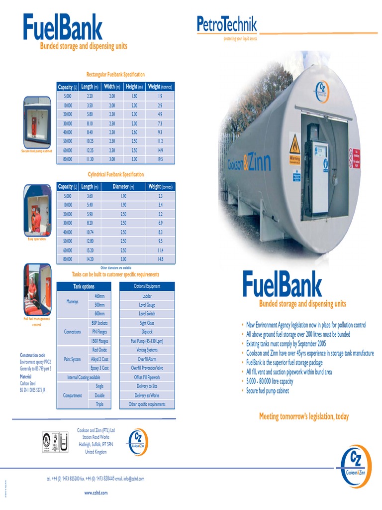 Fuelbank: Bunded Storage and Dispensing Units | PDF | Energy And ...