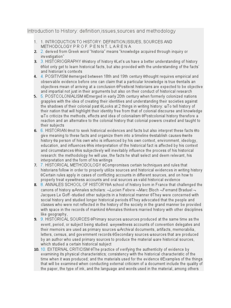 Introduction To History | PDF | History