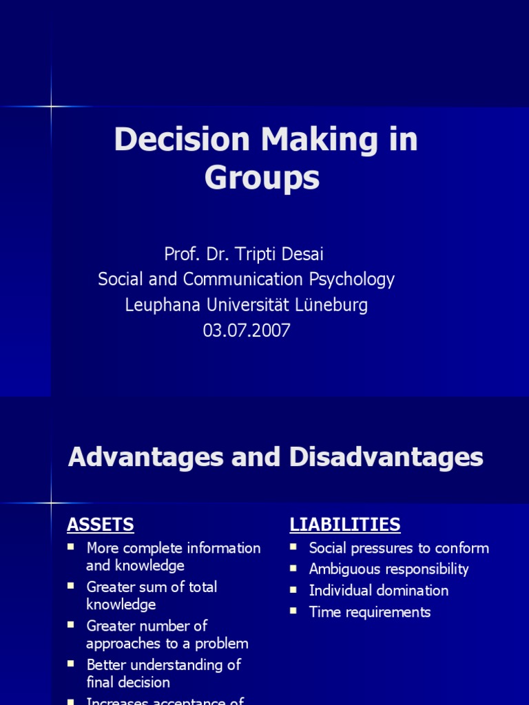 Decision Making in Groups | PDF | Consensus Decision Making | Decision ...