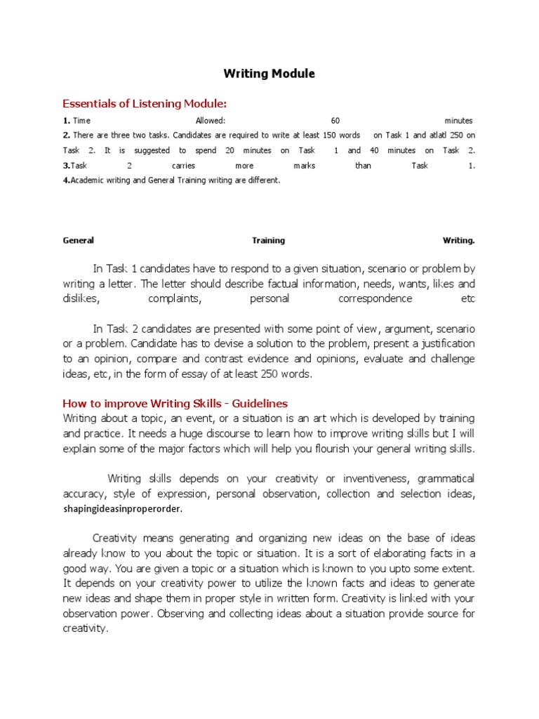 Essentials of Listening Module | PDF | Paragraph | Creativity