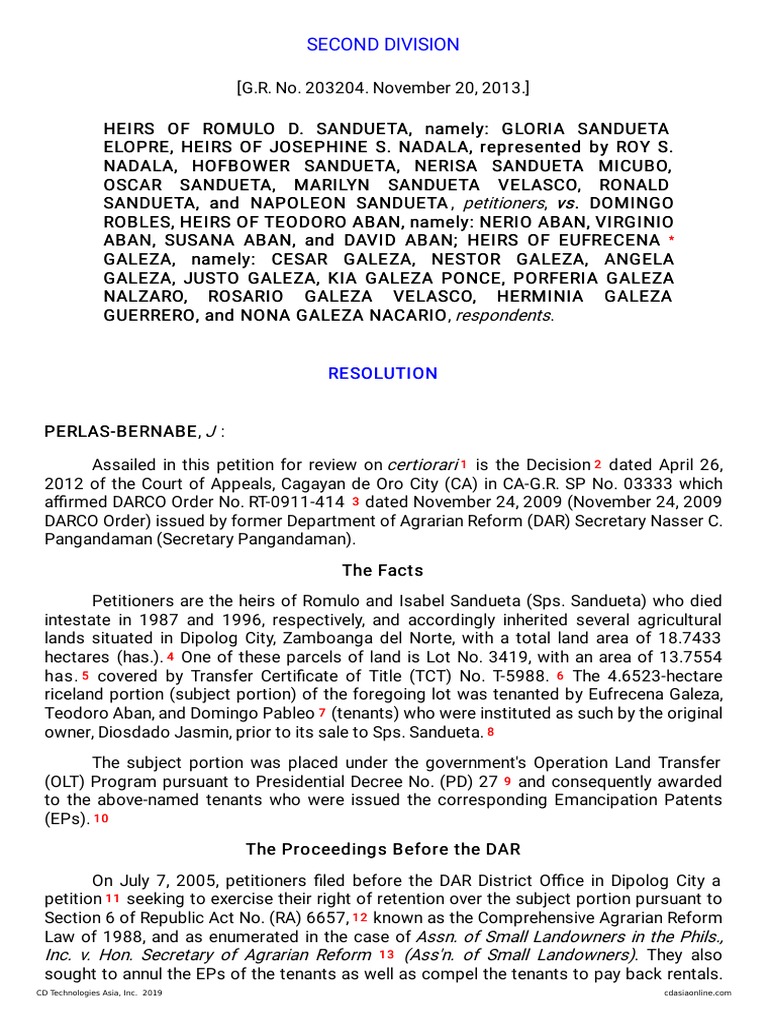 Heirs of Sandueta Vs Robles | PDF | Social Institutions | Social Science