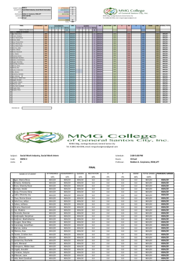 Prelim Grade - Swse 2 | PDF