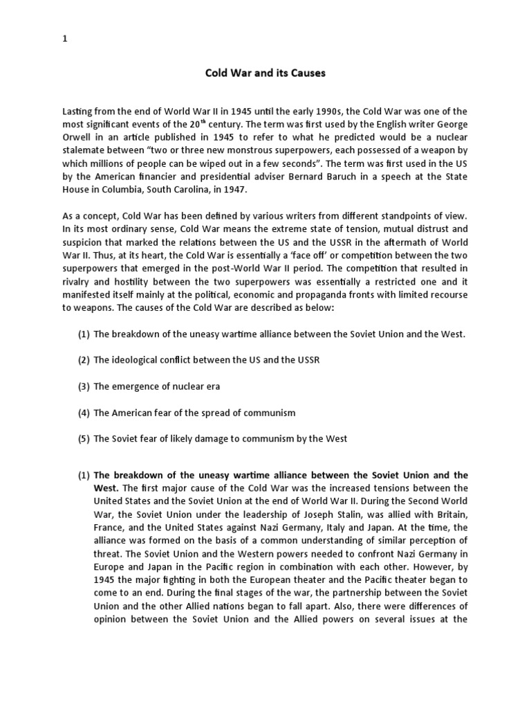 The Cold War | PDF | Cold War | Soviet Union