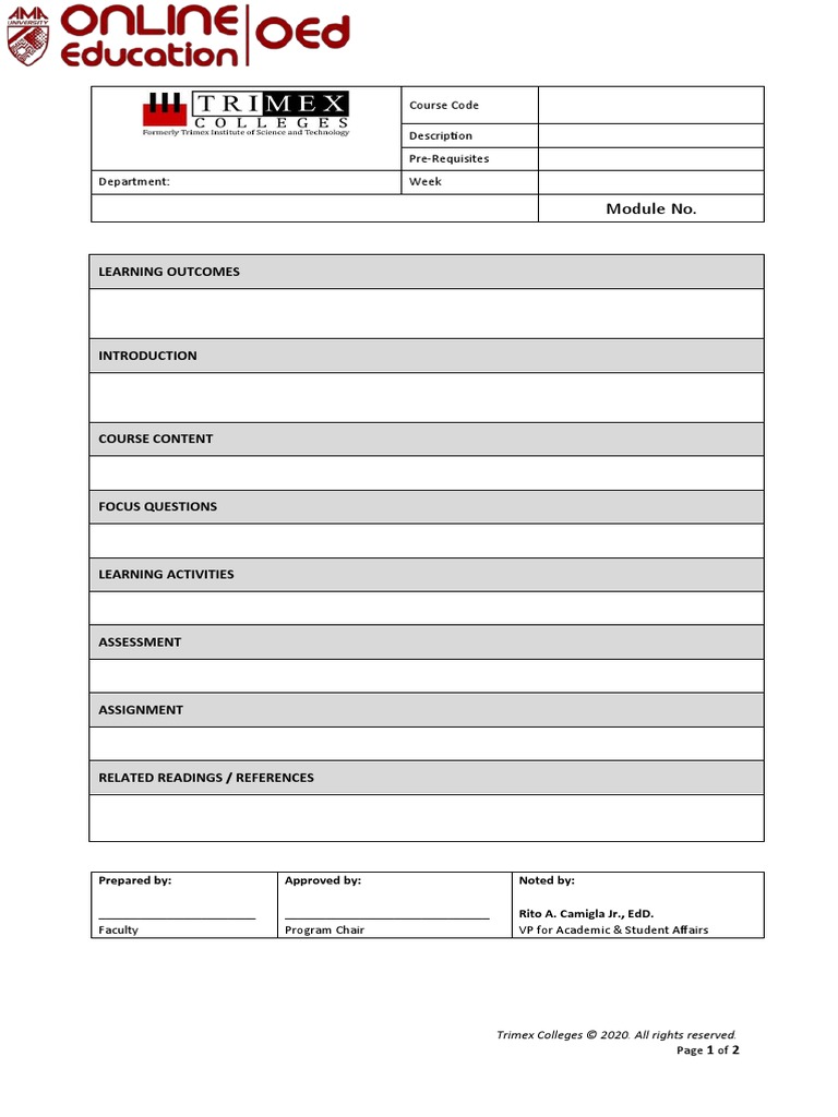IT215 Blank Module | PDF