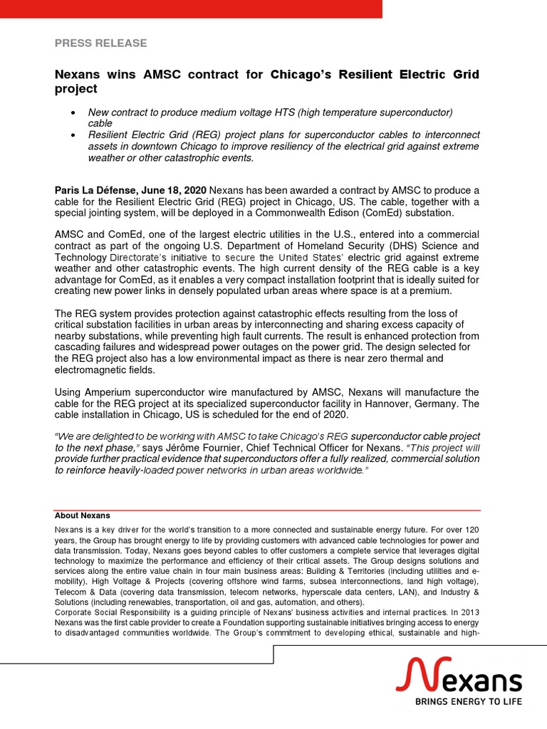 Nexan Cables Technology Superconductor | PDF | Electrical Grid ...