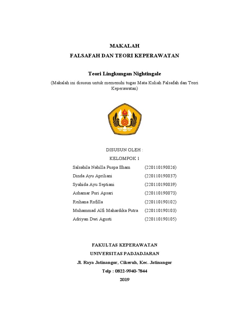 Kel. 1 Makalah FTK Nightingale | PDF