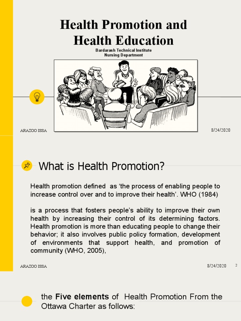 Health Promotion and Health Education: Bardarash Technical Institute ...