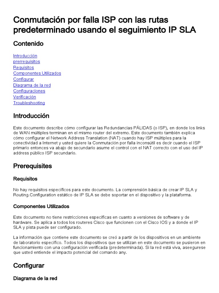 Isp Failover With Default Routes Using I Pdf Enrutador Computación Protocolos De Internet 