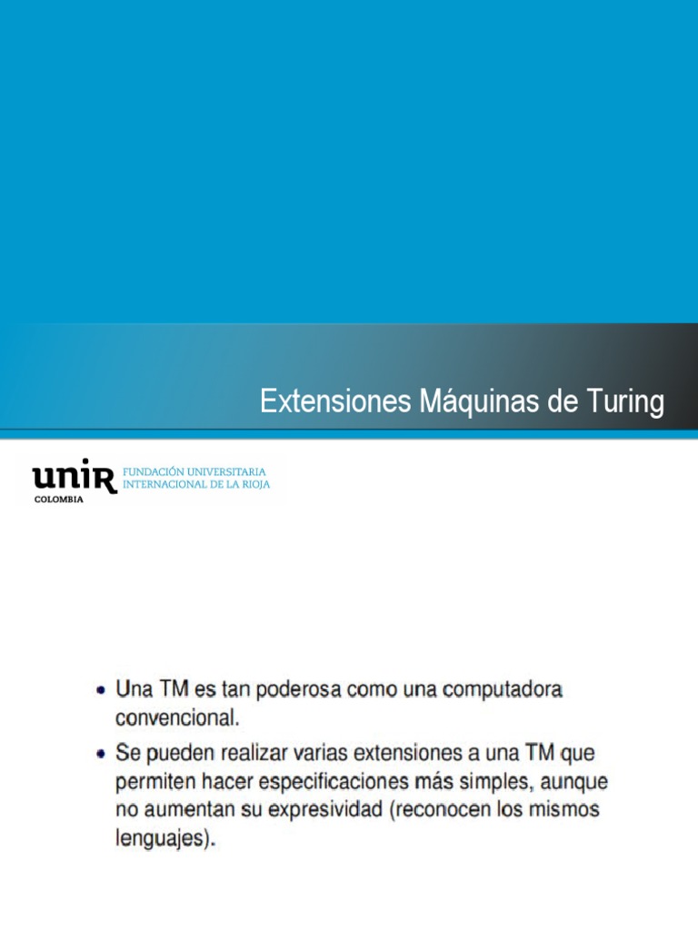 Tema 4 Extensiones Máquinas de Turing | PDF