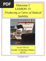 Chapter 10 - Curves of Statical Stability (GZ Curves) | PDF | Classical Mechanics