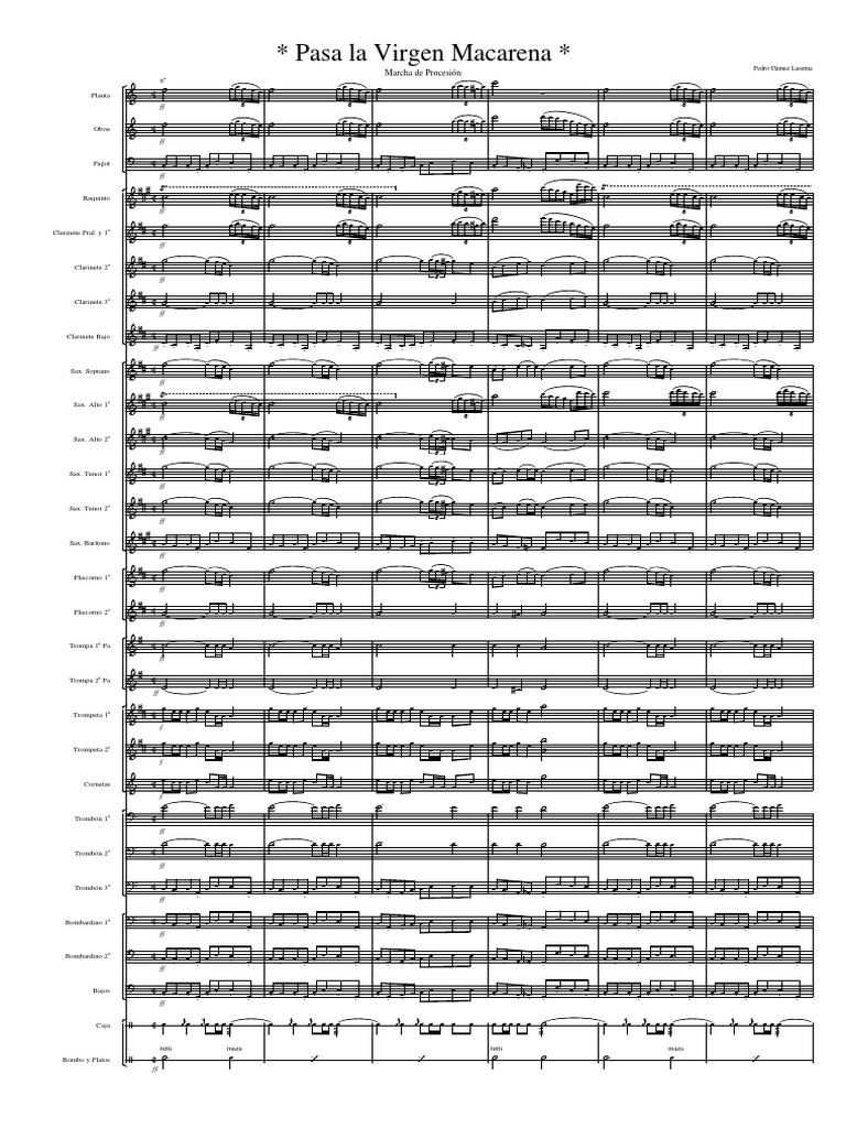 Pasa La Virgen Macarena PDF | PDF | Tecnología musical | Producción musical