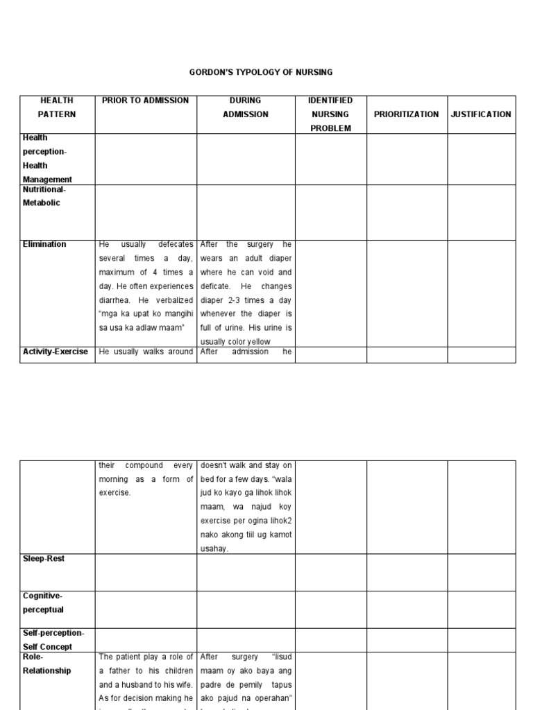 Gordon's Typology in Action: Analyzing a Patient's Health Patterns ...