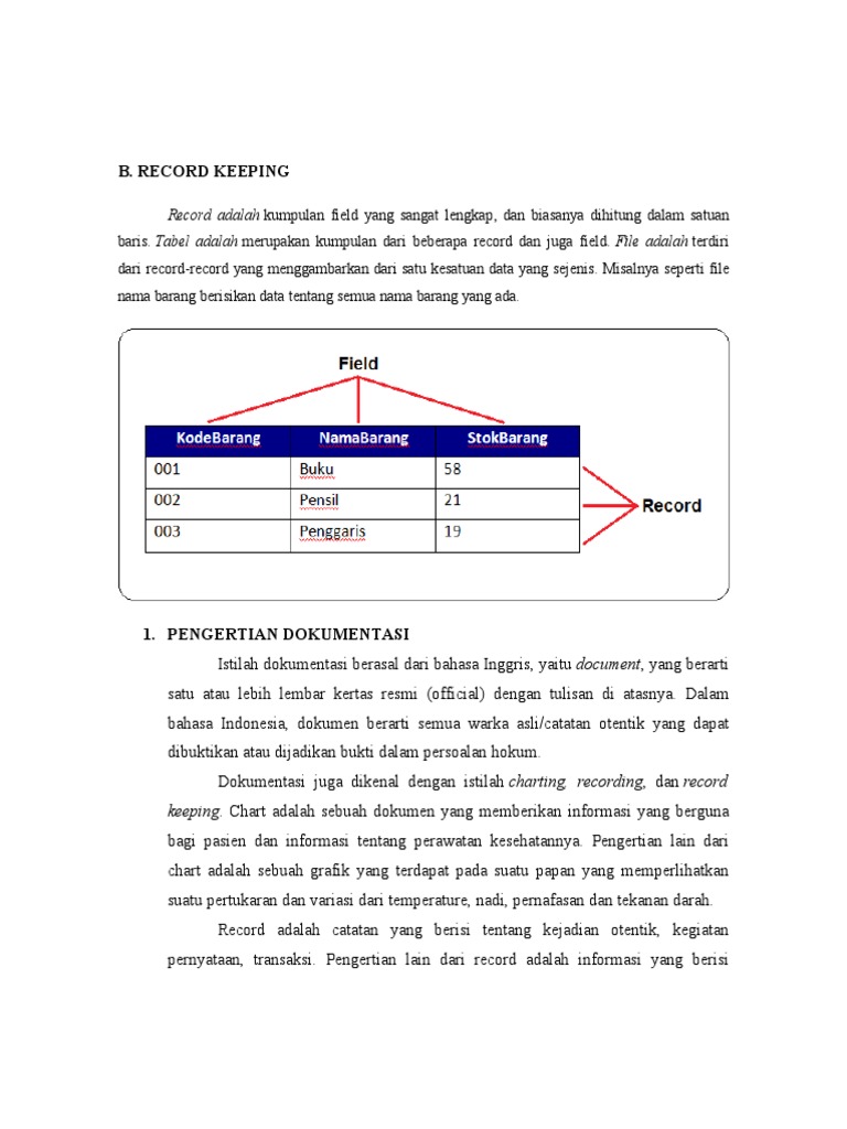 Record Keeping | PDF