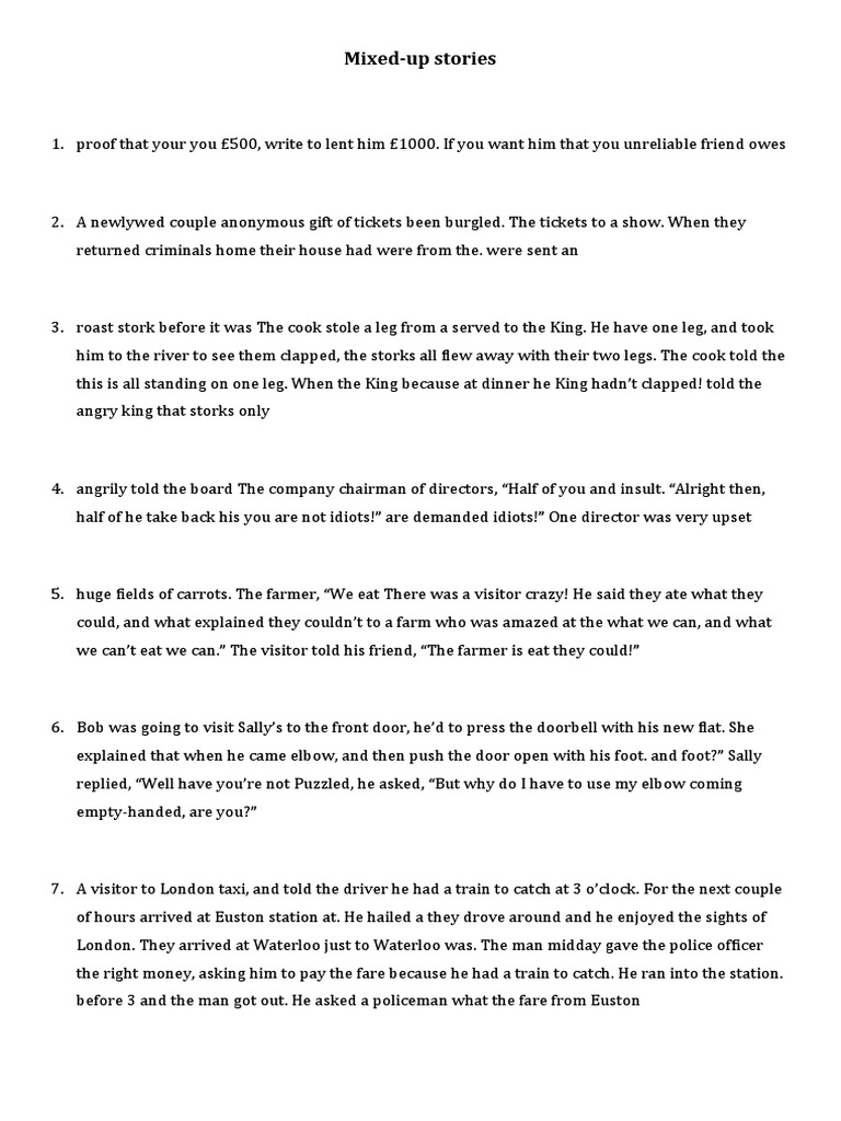 Mixed Up Stories | PDF | Art | Mystery, Thriller & Crime Fiction