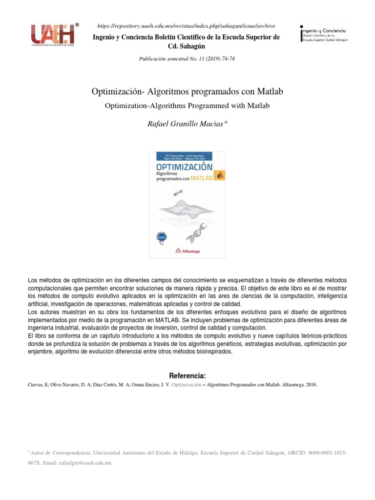 Algoritmos Matlab | PDF