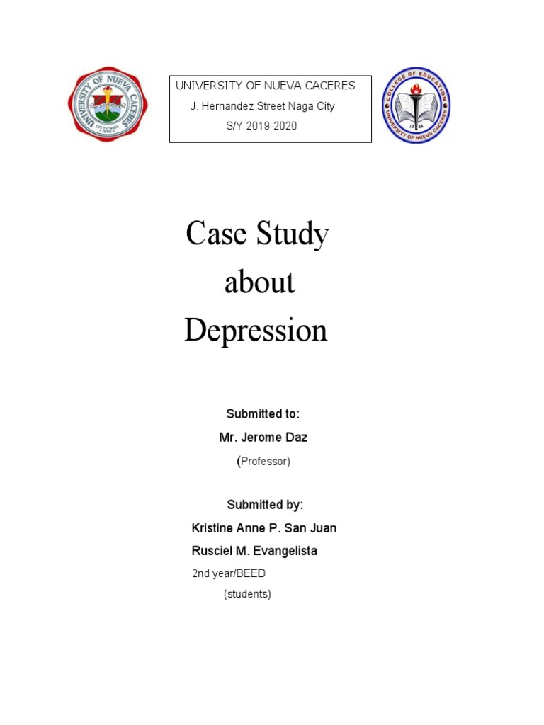 Case Study About Depression | PDF | Major Depressive Disorder | Stuttering