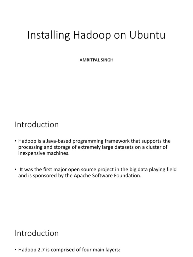 Installing Hadoop On Ubuntu | PDF | Apache Hadoop | Computer Programming