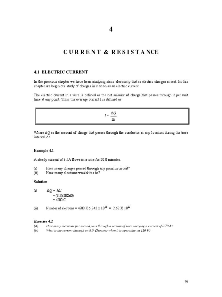 Current Flow and Resistance: An Analysis of Electricity Concepts ...