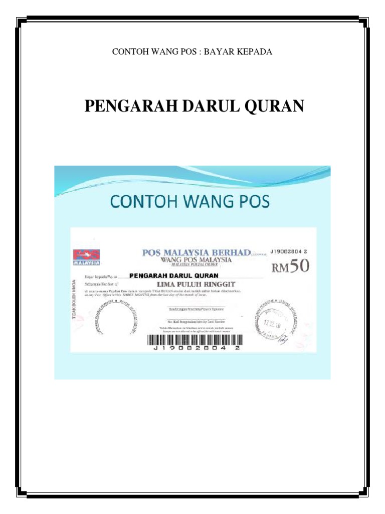 Contoh Wang Pos | PDF
