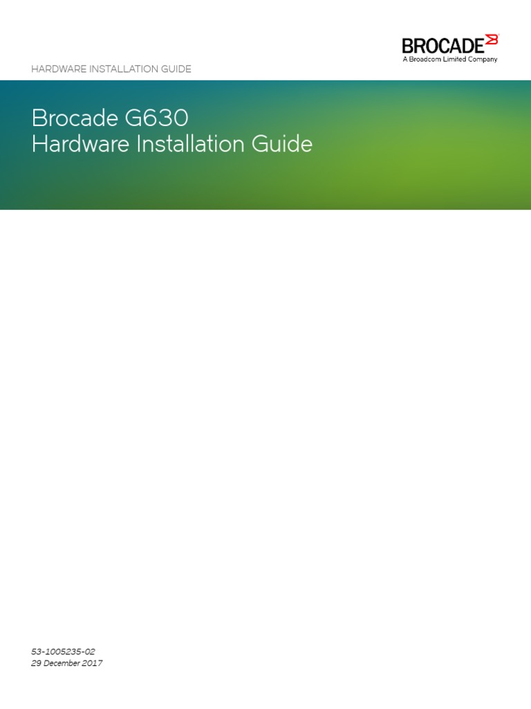 Brocade G630 Hardware Installation Guide | PDF | Command Line Interface ...