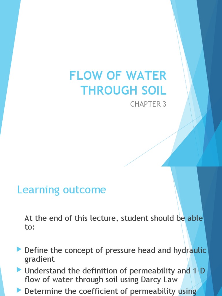 Flow of Water Through Soil | PDF | Soil Mechanics | Porosity