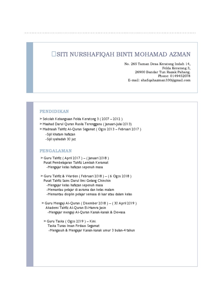 Siti Nur Shafiqah Binti Mohamad | PDF